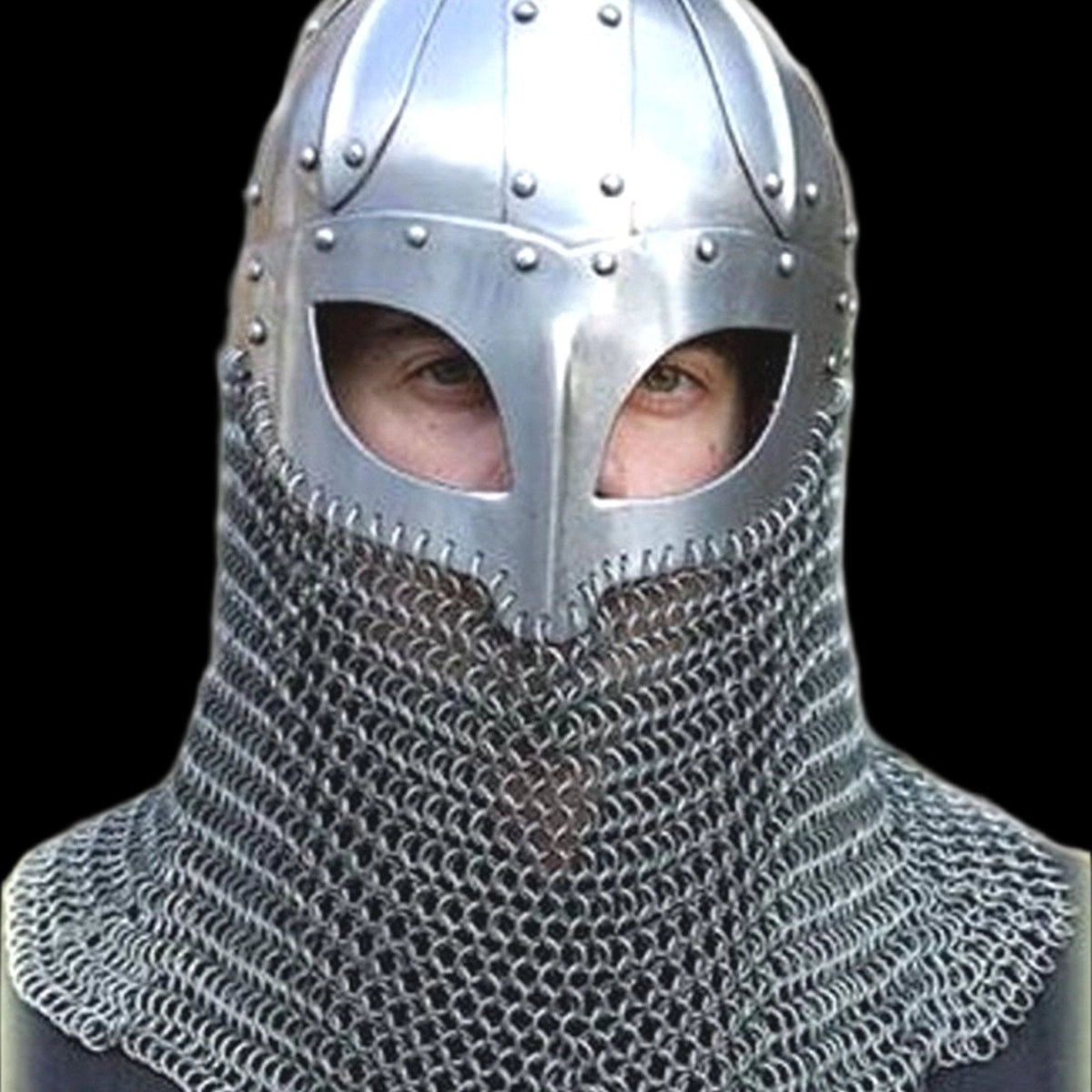 Viking Battle Armor Helmet – 18G Steel with Chainmail Skirting | Tales ...