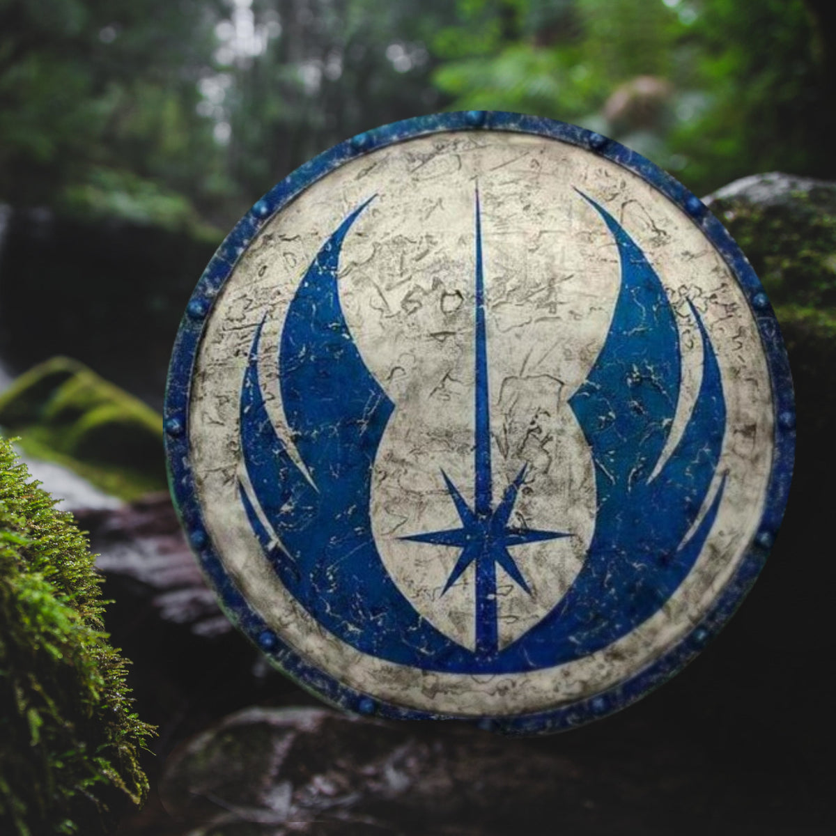 Blue Energy Battle Scarred Shield – Handcrafted Rebel Alliance Shield ...