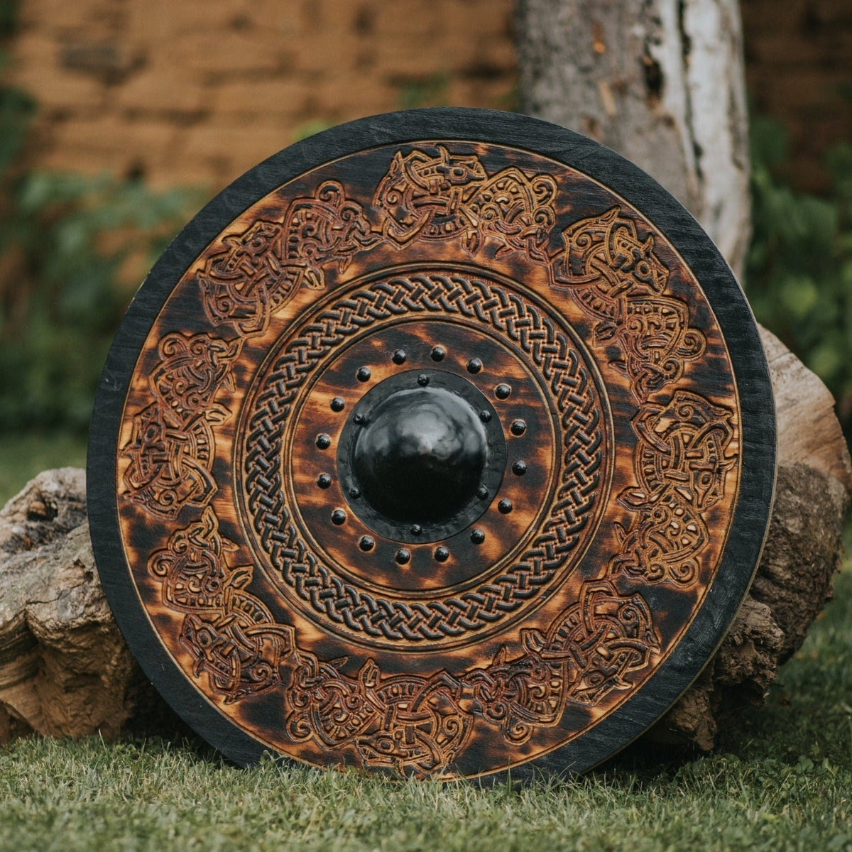 Drake Knotwork Shield | 24" Viking Shield with Knotwork Design | Tales ...