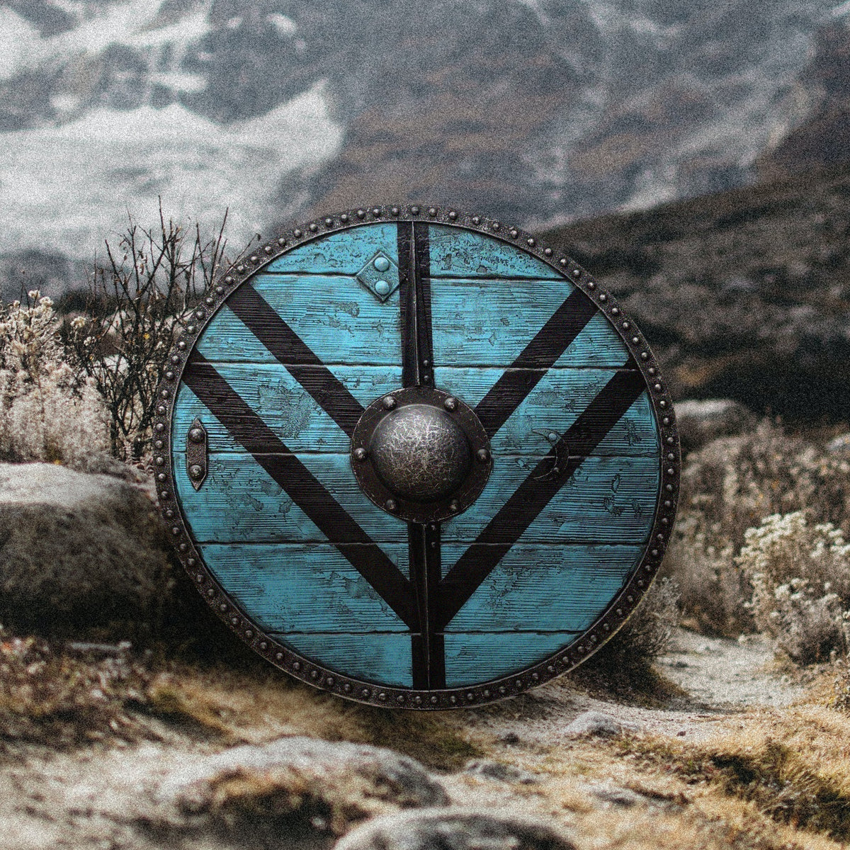 Lagertha Shieldmaiden Blue Shield | Viking Shield for Reenactments ...