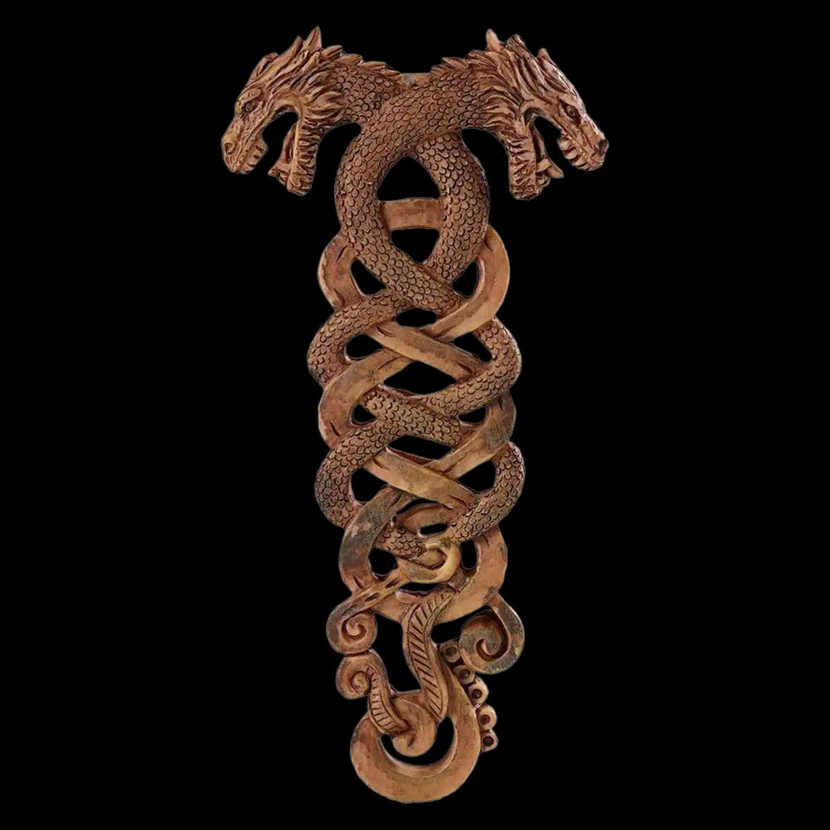 win Dragons Wall Sculpture - Viking Artistry - Tales of Valhalla