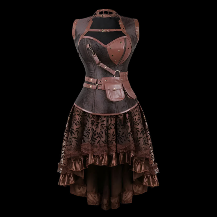 Valhalla Huntress Corset Dress – Steampunk Gothic Overbust Corset ...