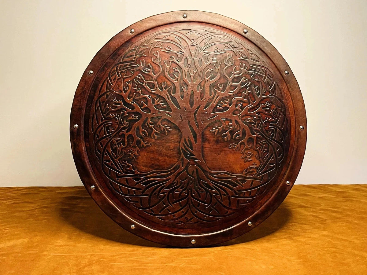 Tree of Life Leather Shield – Tales of Valhalla | Viking Handmade ...