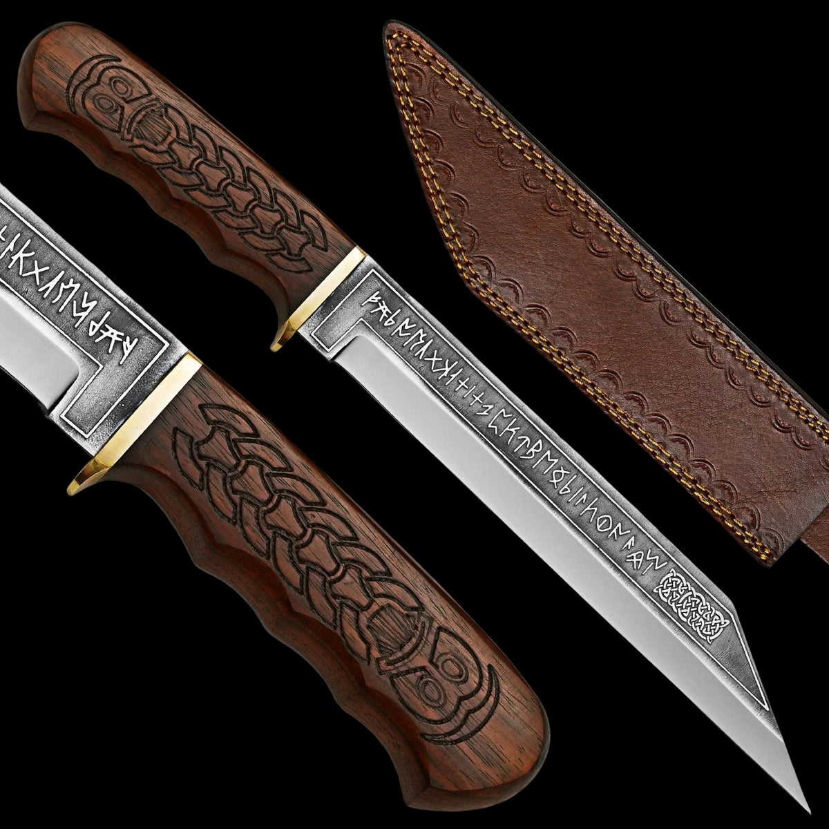 Rune Seax Knife | Hand-Forged Viking Knife with Rune Engravings ...