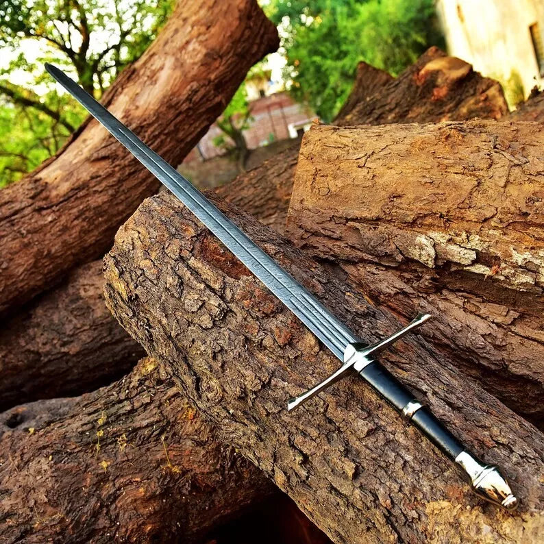 Járnfriðr Damascus Long Sword – Viking Battle-Ready Damascus Steel ...