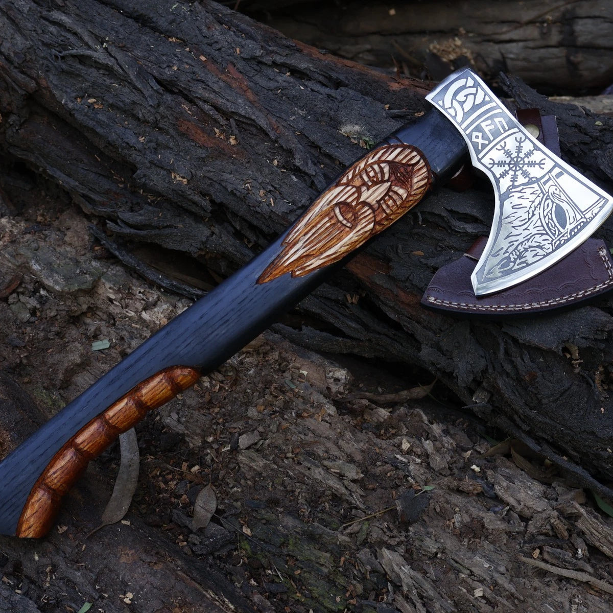 Odin Black Axe | Carbon Steel Viking Axe with Ash Wood Handle – Tales ...